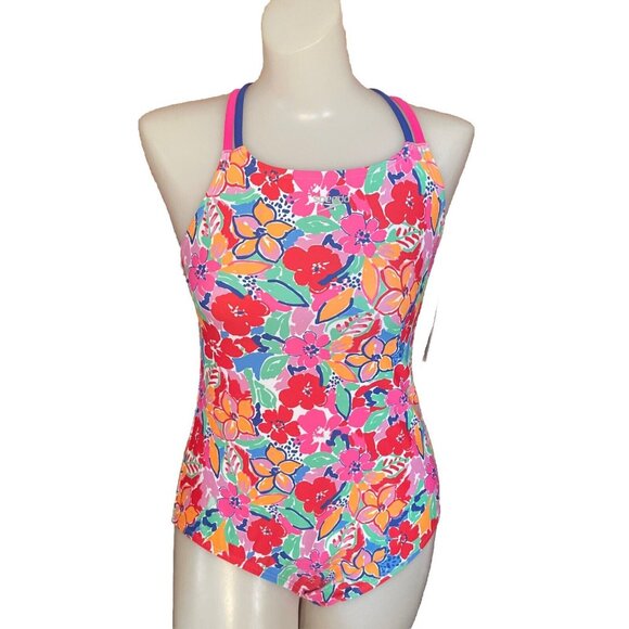 Speedo | Swim | Speedo One Piece Bright Floral Lined Athletic Swimsuit ...
